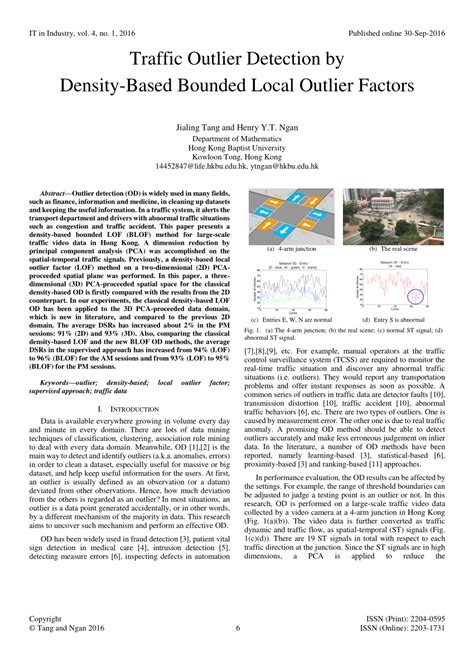 PDF Traffic Outlier Detection By Density Based Bounded Local Outlier Factors