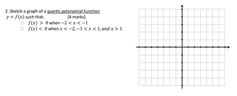 solved 2 sketch a graph of a quartic polynomial function y