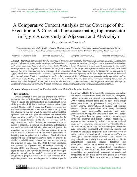 Pdf A Comparative Content Analysis Of The Coverage Of The Execution