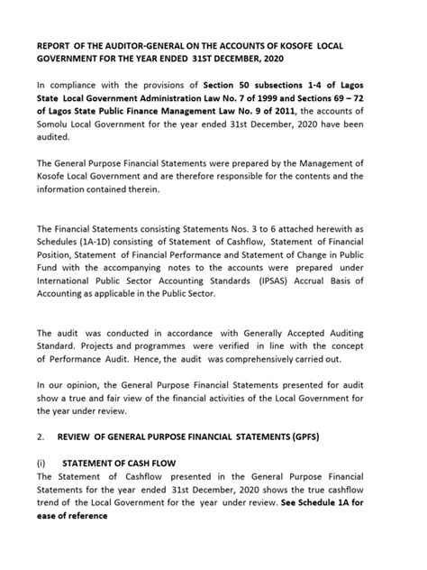 Kosofe Consolidated Gpfs 2020 Pdf Revenue Equity Finance Kosofe Consolidated Gpfs 2020 Pdf Revenue Equity Finance