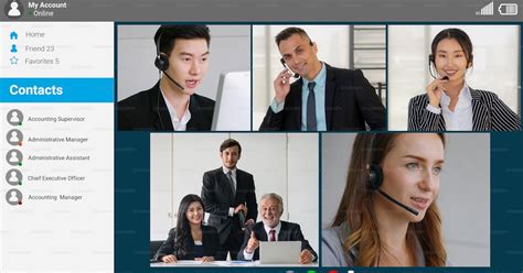 노트북 모니터 보기에서 화상 회의에서 비즈니스 사람들 그룹 회의 온라인 세미나 응용 프로그램은 컴퓨터 화면의 잘린 줌보기로 제공됩니다 기업 업무를위한 통신 기술 사진