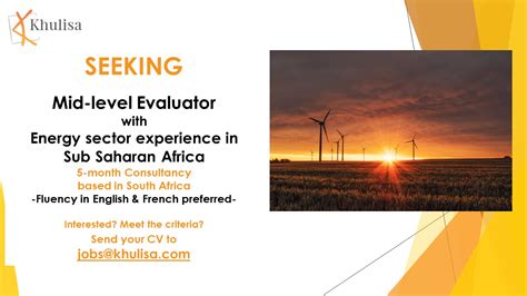 Seeking Mid Level Evaluator Khulisa Management Services