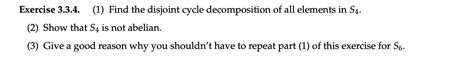 Solved Exercise 3 3 4 1 Find The Disjoint Cycle