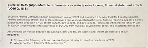 solved exercise 16−15 algo multiple differences calculate