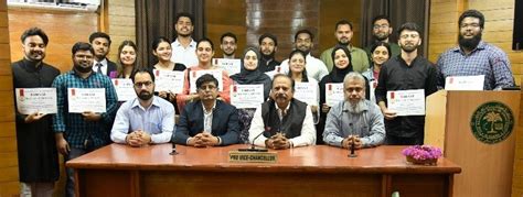 Salamevatan Amu Pvc Prof Mohd Gulrez With Guest During The Felicitation Programme Of Jog Fair