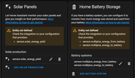 Entity Not Defined On The Energy Page Error Configuration Home