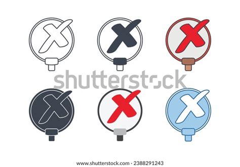 Cross Mark Icon Collection Different Styles Stock Vector Royalty Free 2388291243 Shutterstock