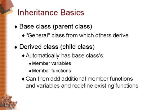 Learning Objectives Inheritance Virtual Function Introduction To