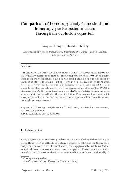 Comparison Of Homotopy Analysis Method And Homotopy Applied