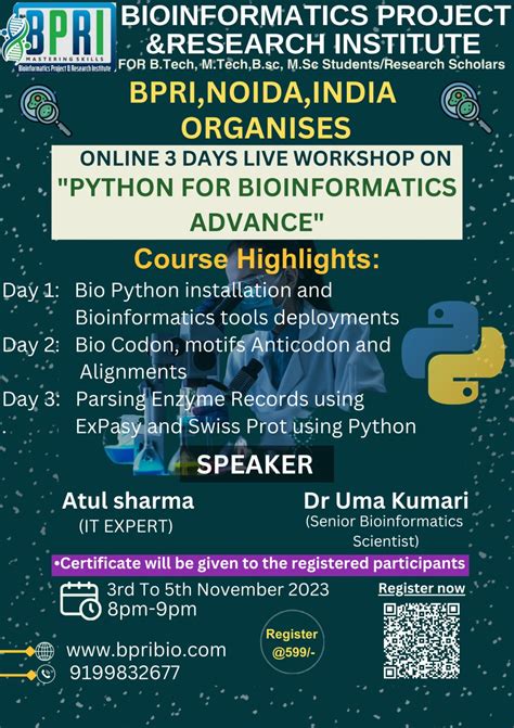 dr uma kumari bpri bioinformatics research institute noida on linkedin
