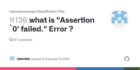 What Is Assertion 0 Failed Error Issue 136 Marcoslucianops DeepStream Yolo GitHub