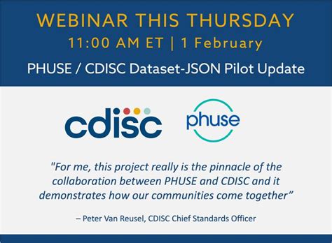 Cdisc On Linkedin A Collaborative Effort Between Phuse And Cdisc The Dataset Json As…