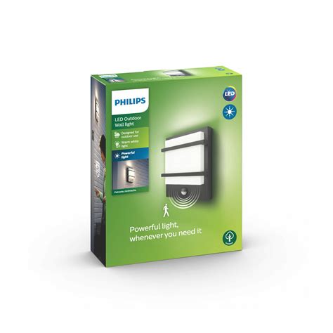 Philips Mygarden Petronia Led Wall Light Sensor Lightsie