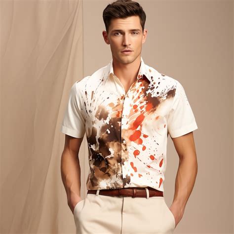 A Man Wearing A Shirt That Says The Word On It Premium Ai Generated Image