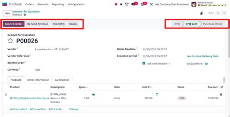 Request For Quotation In Odoo 17 Purchase Odoo V17 Enterprise Edition Book