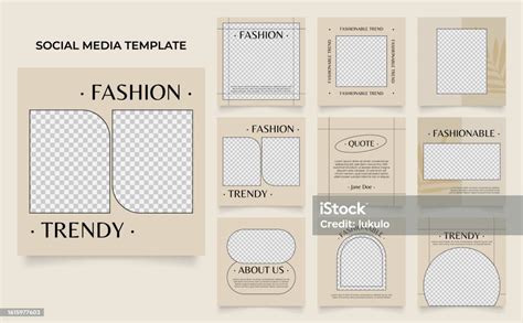소셜 미디어 템플릿 배너 패션 판매 프로모션 완전히 편집 가능한 사각형 포스트 프레임 퍼즐 유기 판매 포스터 Fashion Show에 대한 스톡 벡터 아트 및 기타 이미지