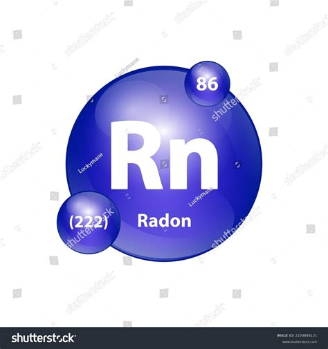 Radon Rn Icon Structure Chemical Element Stock Vector Royalty Free 2229848121 Shutterstock