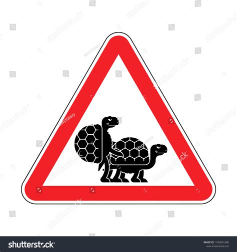 Attention Turtle Sex Caution Red Road Stock Vector Royalty Free 1190051506 Shutterstock