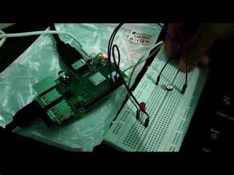 LED Blink With Button Using A Raspberry Pi B YouTube