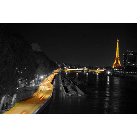 Картина на платно Град Париж Айфелова кула 90 х 60 см Дървена рамка Многоцветна Emag Bg