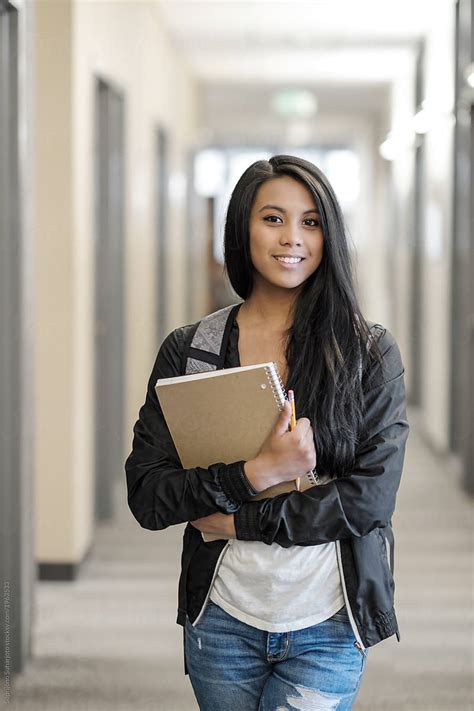Happy Smiling Asian College Student In School By Stocksy Contributor