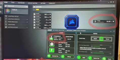why are the displayed temperatures so different pcspecialist