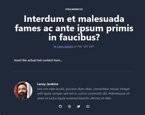 26 Tailwind Css Blog Templates