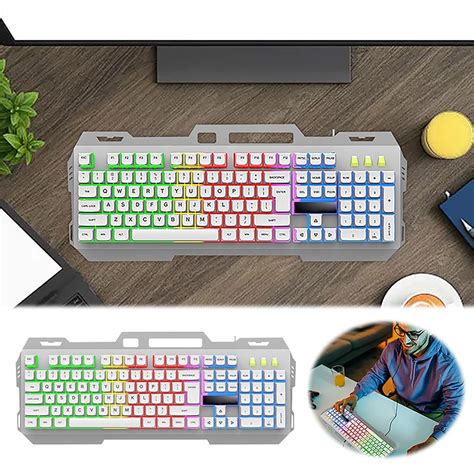 Model M Keyboard Wireless Keyboard Silent Keys Eyooso Colorful Dazzling