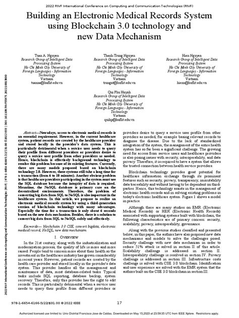 Building An Electronic Medical Records System Using Blockchain 30 Technology And New Data
