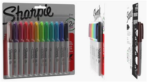 Sharpie Permanent Markers Collection 3d Model 44 3ds Fbx Obj Ma Max C4d Free3d