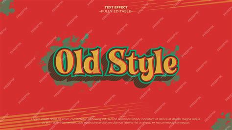 Premium Vector Old Style Text Effect Premium Vector Old Style Text Effect