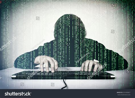 Hacker Typing On Keyboard Mocking Stock Photo 291690857 Shutterstock