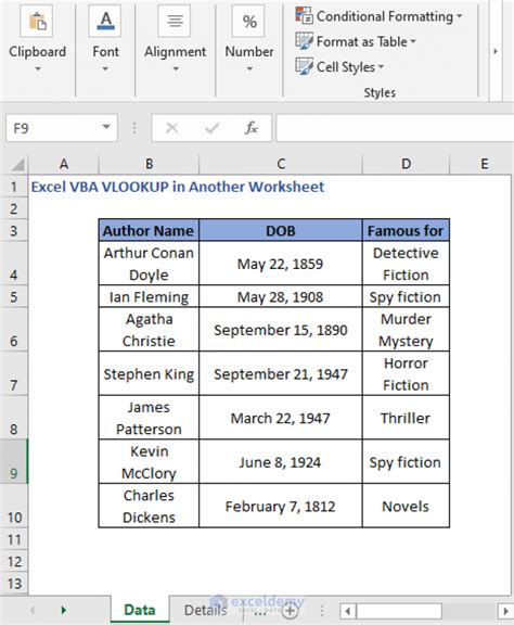 Use Of Vba Vlookup To Find Values From Another Worksheet In Excel