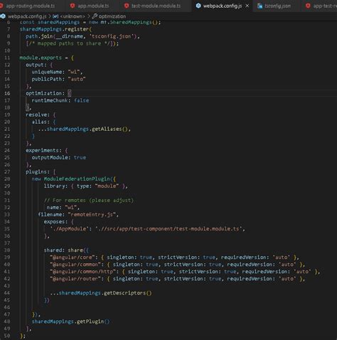 configure module federation shell and microfrontend load remoteentry