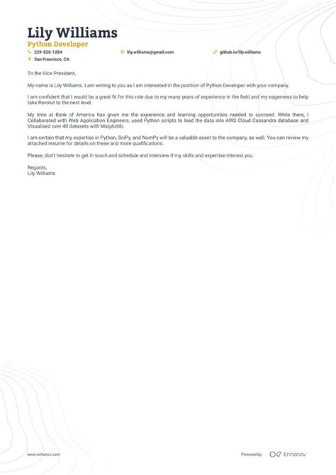 real python developer cover letter example for 2024