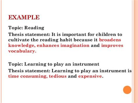 Elc 080 Writing Skill Thesis Statement And Topic Sentence