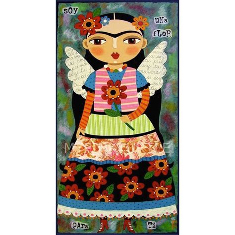 Frida Kahlo Angel With Red Flower 5x10 Print Of Painting By Lulu