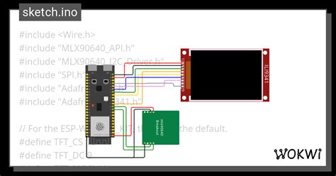 热成像并显示在lcd上 Wokwi Esp32 Stm32 Arduino Simulator