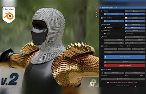 Blender网格模型生成插件 Simply Micro Mesh V3 4 3 Cg3da