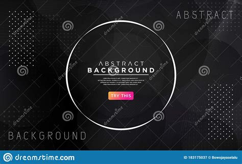Modern Dynamic Gradient Black Background With Abstract Shape Composition Stock Vector