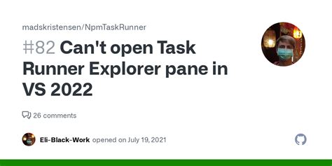 Cant Open Task Runner Explorer Pane In Vs 2022 · Issue 82 · Madskristensennpmtaskrunner · Github