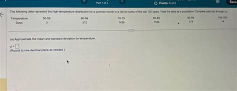 solved part 1 ﻿of 4points 0 ﻿of 2savethe following data