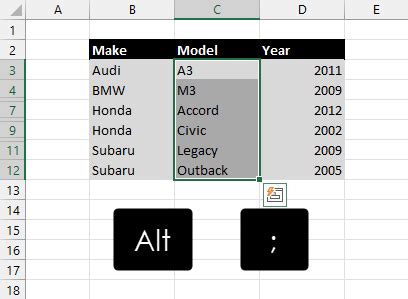 Ways To Select Visible Cells In Microsoft Excel How To Excel