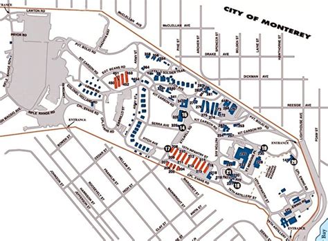 Layout Of The Presidio Of Monterey Pre 1940