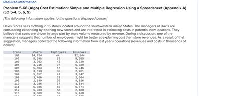 problem 5 68 algo cost estimation simple and