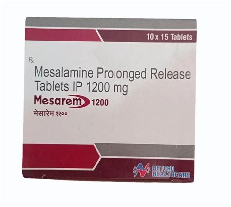 Mesalamine Prolonged Release Tablets 1200 Mg At ₹ 4100 Box In Ludhiana Id 2852823411573