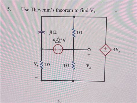 Solved Use Thevenin S Theorem To Find V Chegg