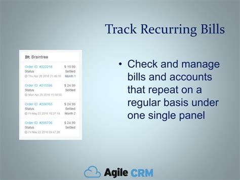 Braintree Integration Agile Crm Ppt