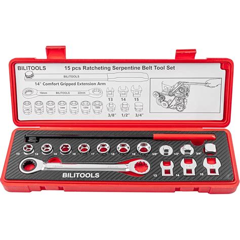10mo Finance Bilitools 15 Piece Universal Serpentine Belt Tool Set