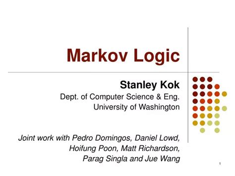 Ppt Markov Logic Powerpoint Presentation Free Download Id797792